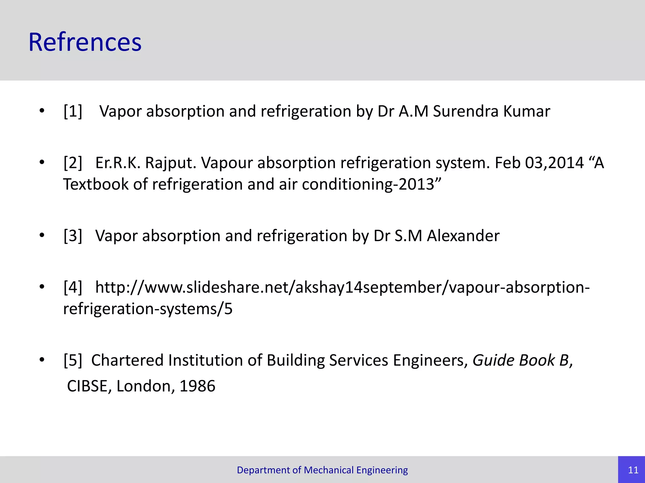 vapor absorption system | PPTX