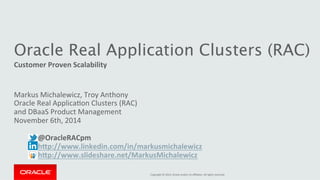 Oracle RAC - Customer Proven Scalability | PPT