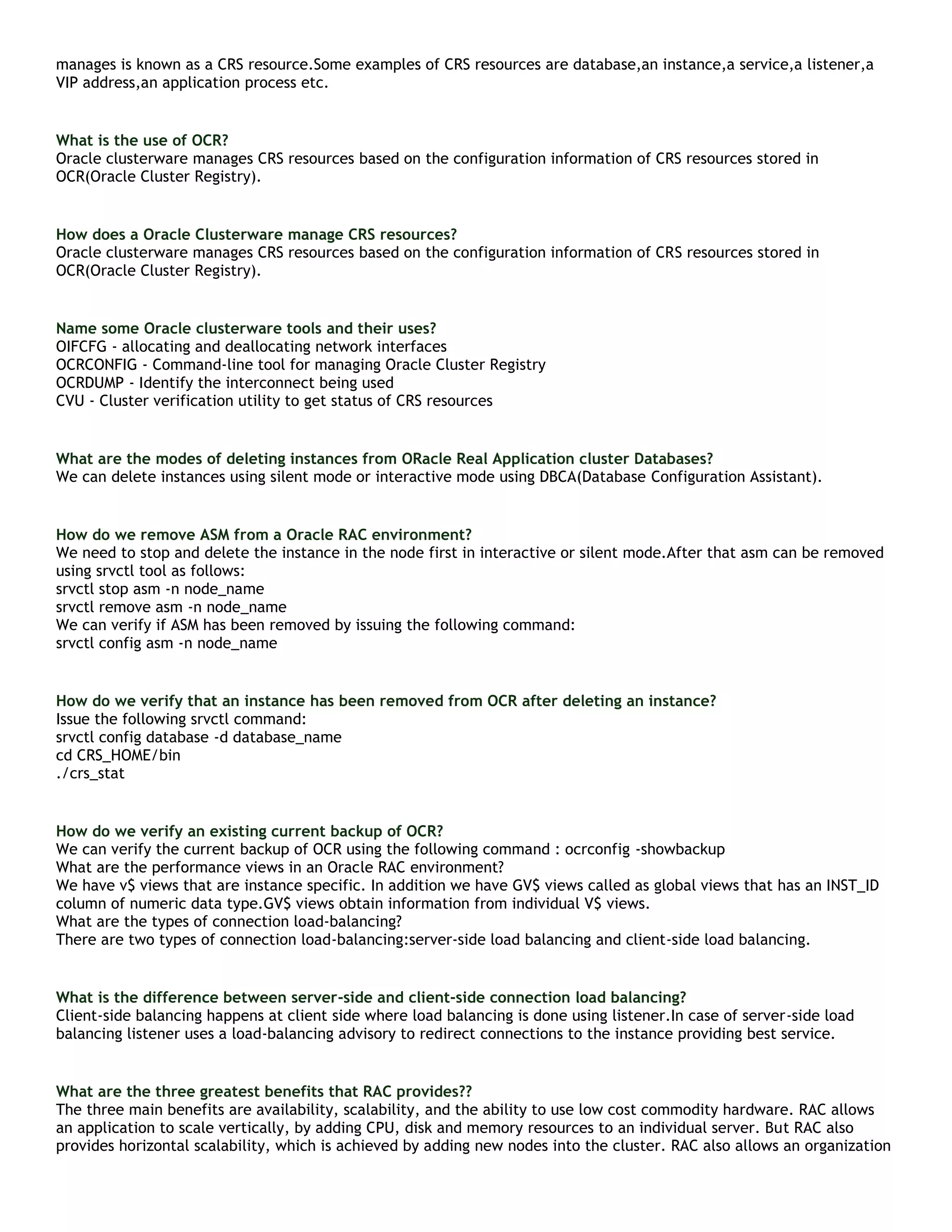 Rac questions | DOCX