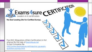 10 Facts to pass the RAC (Regulatory Affairs Certification) | PDF