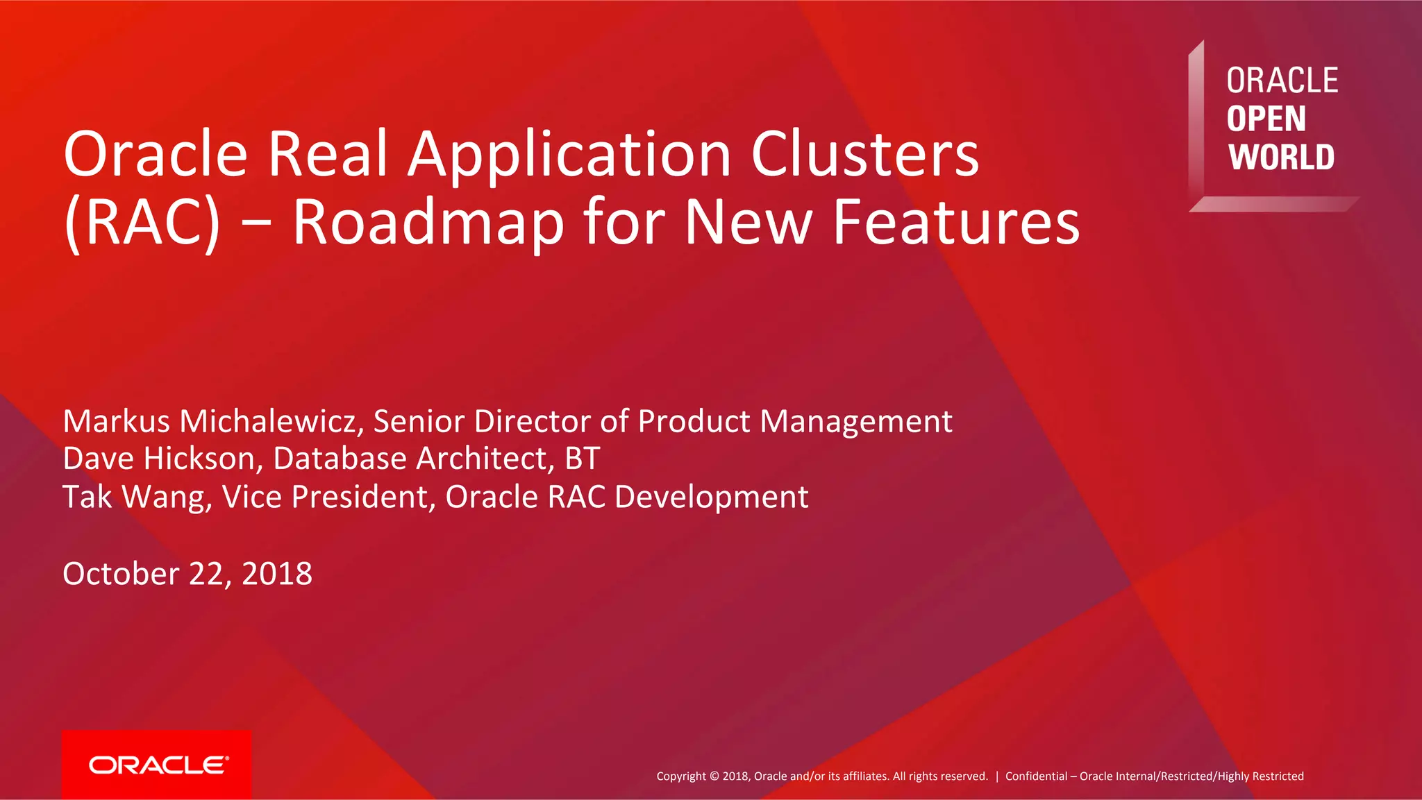 Oracle Rac Roadmap For New Features Pdf Databases Computer