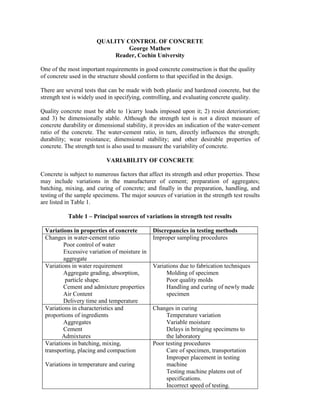 Recent Advances in Concrete Technology | PDF