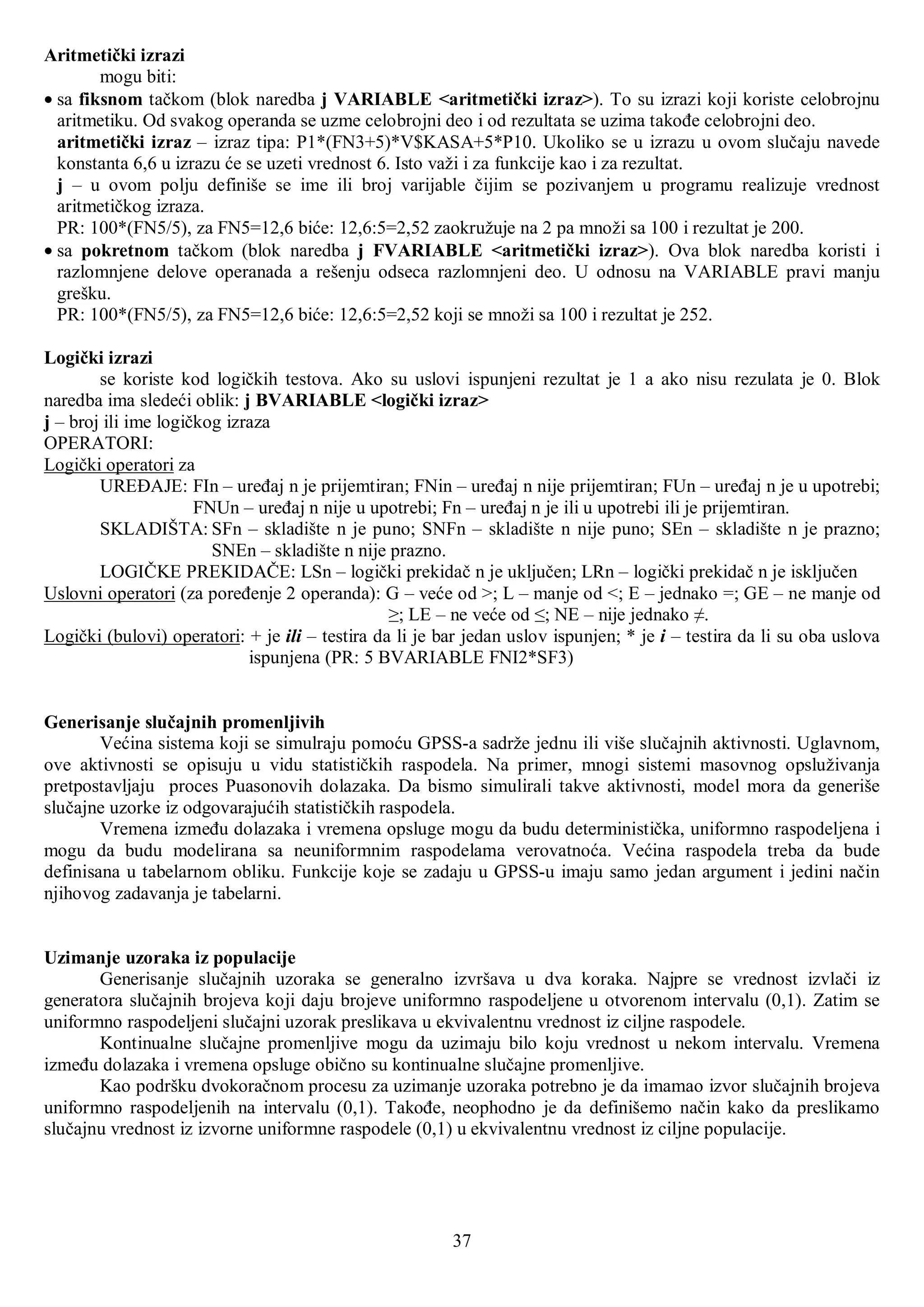 RACUNARSKA SIMULACIJA, klasifikacija modela | PDF