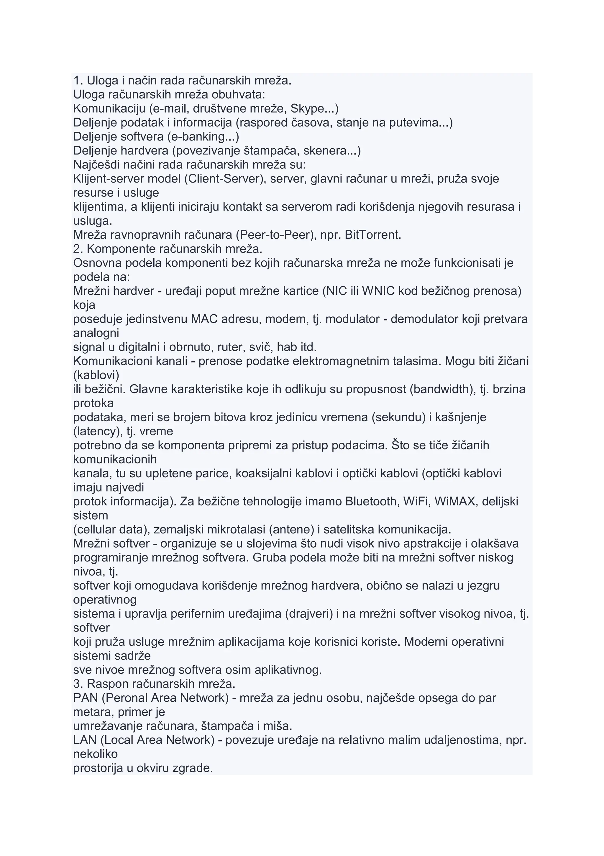 racunarske mreze internet servisi i kontrola podataka u mrezi i ...