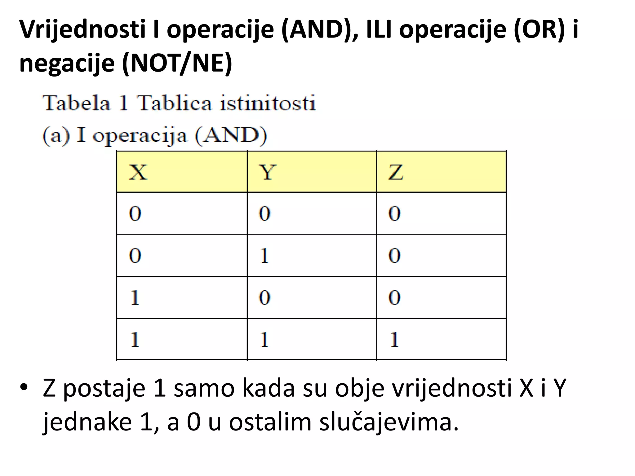 Racunarski sistem logicke operacije | PPT