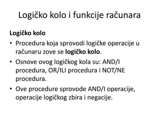 Racunarski sistem logicke operacije | PPT
