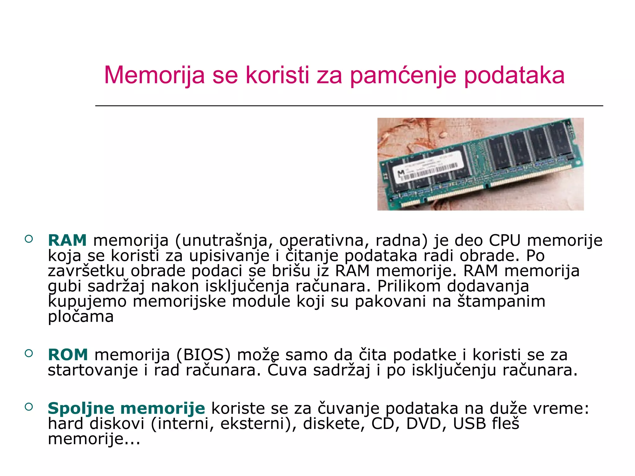 Računarski sistem 1 | PPT