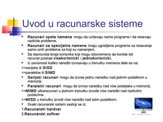 Racunarski sistemi | PPT