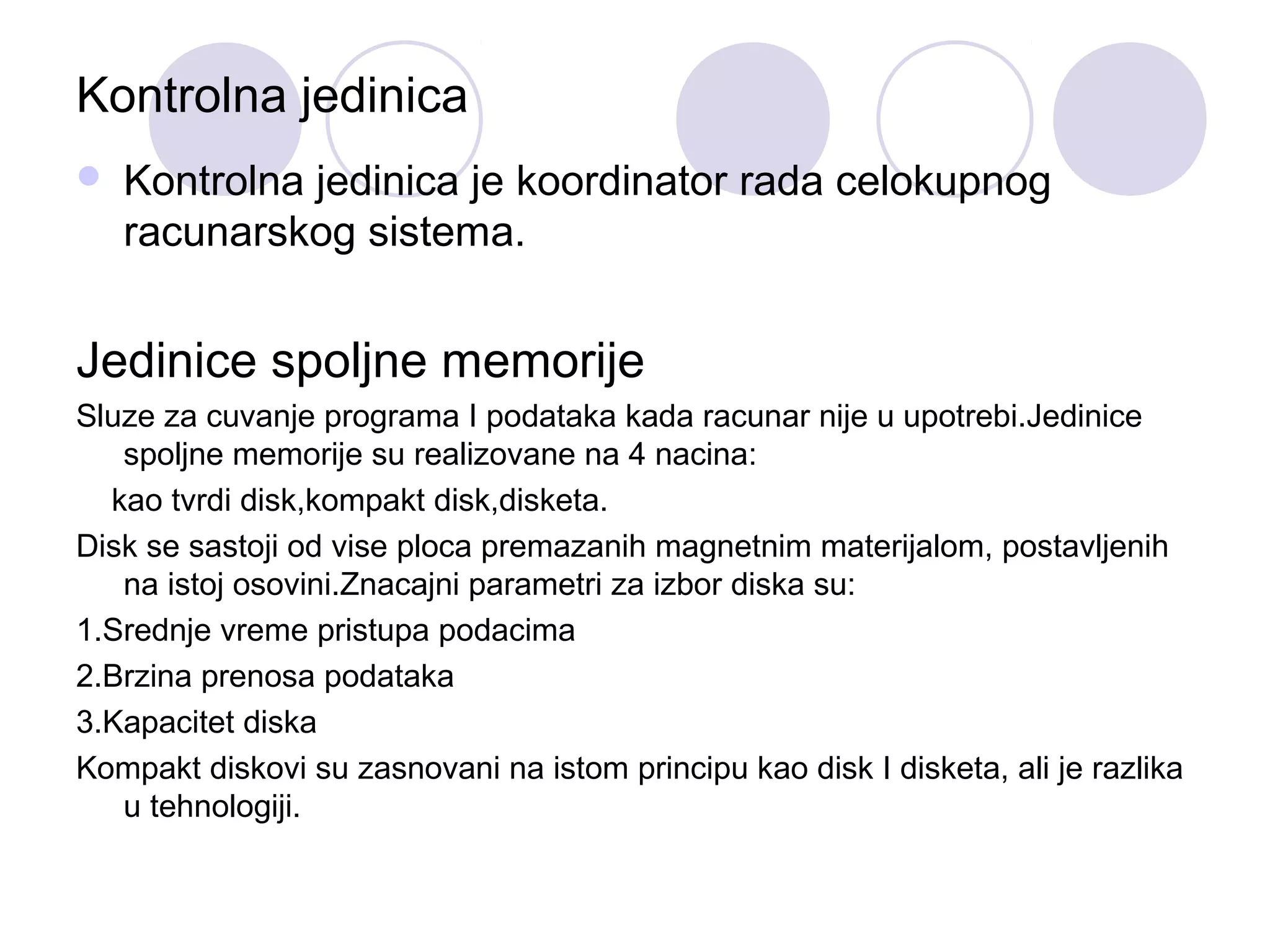 Racunarski sistemi | PPT