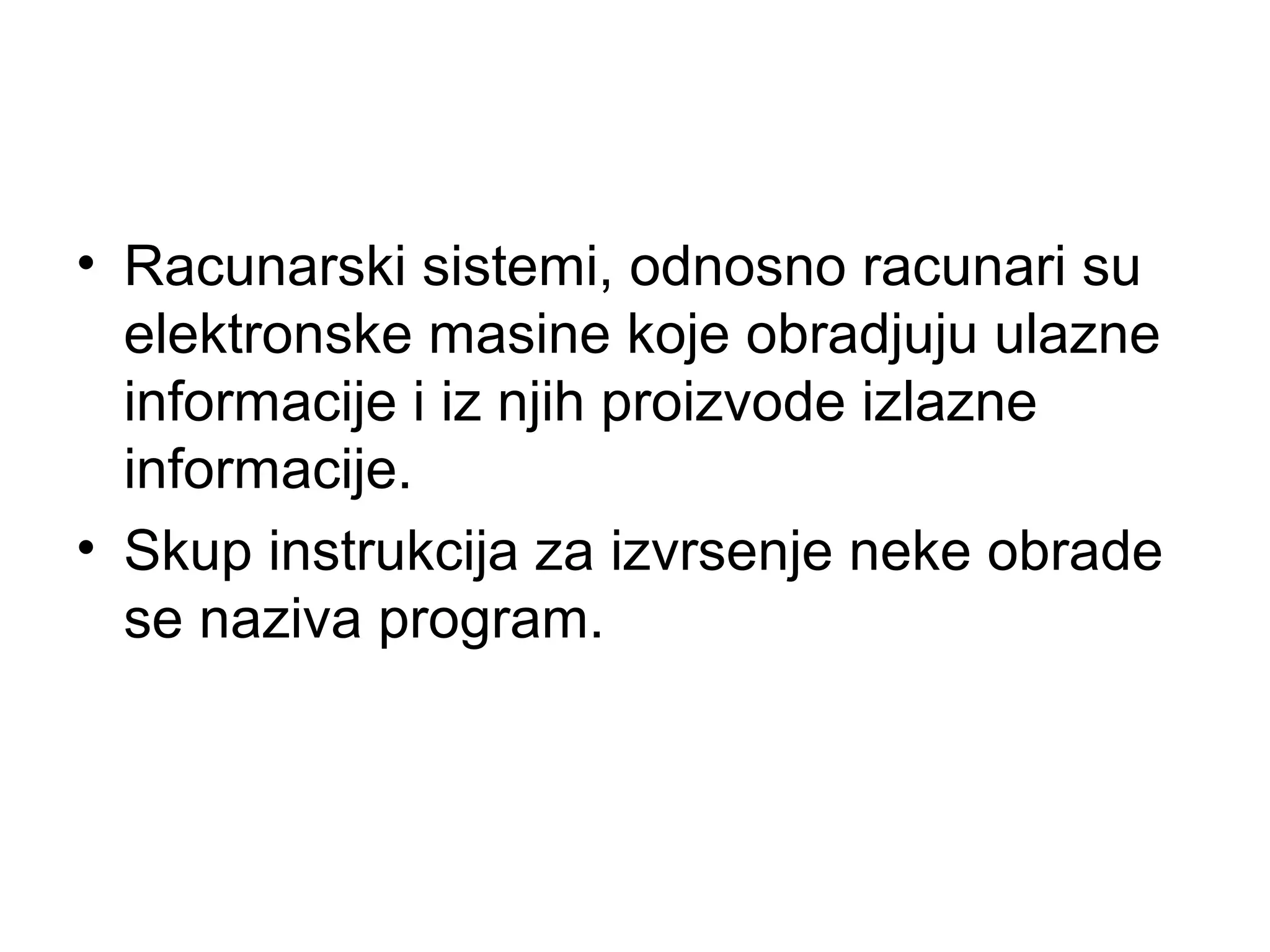 Racunarski sistemi | PPT