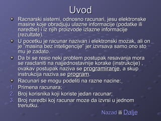 Racunarski sistemi | PPT
