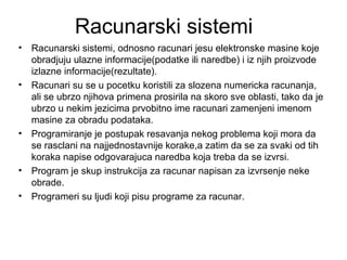 Racunarski sistemi.luka i dacha | PPT