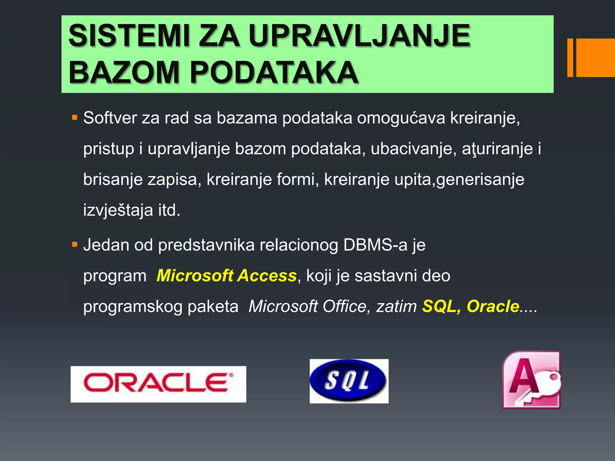 Racunarski software | PPTX