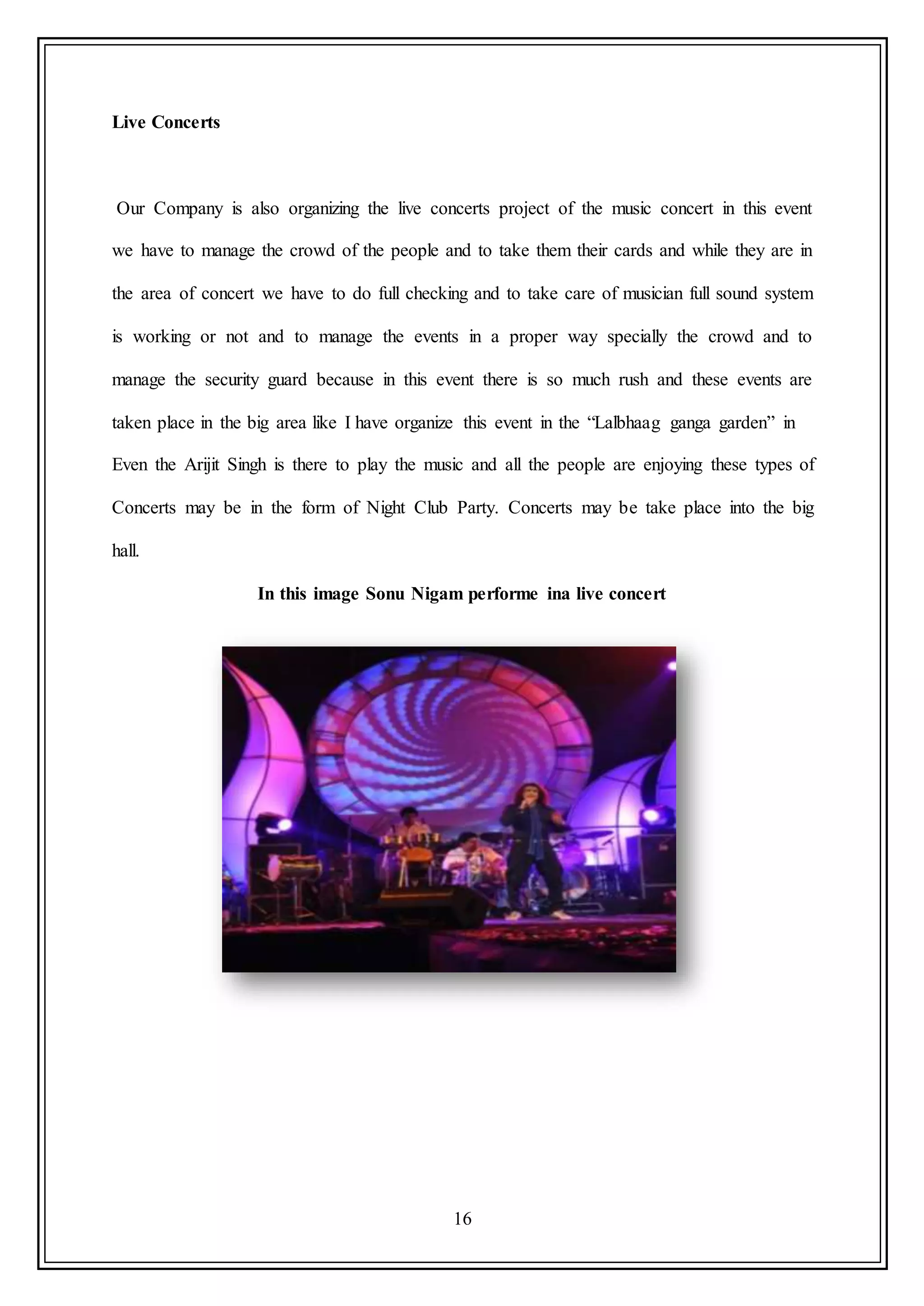 Summer Internship Report on Event Management Company | DOCX