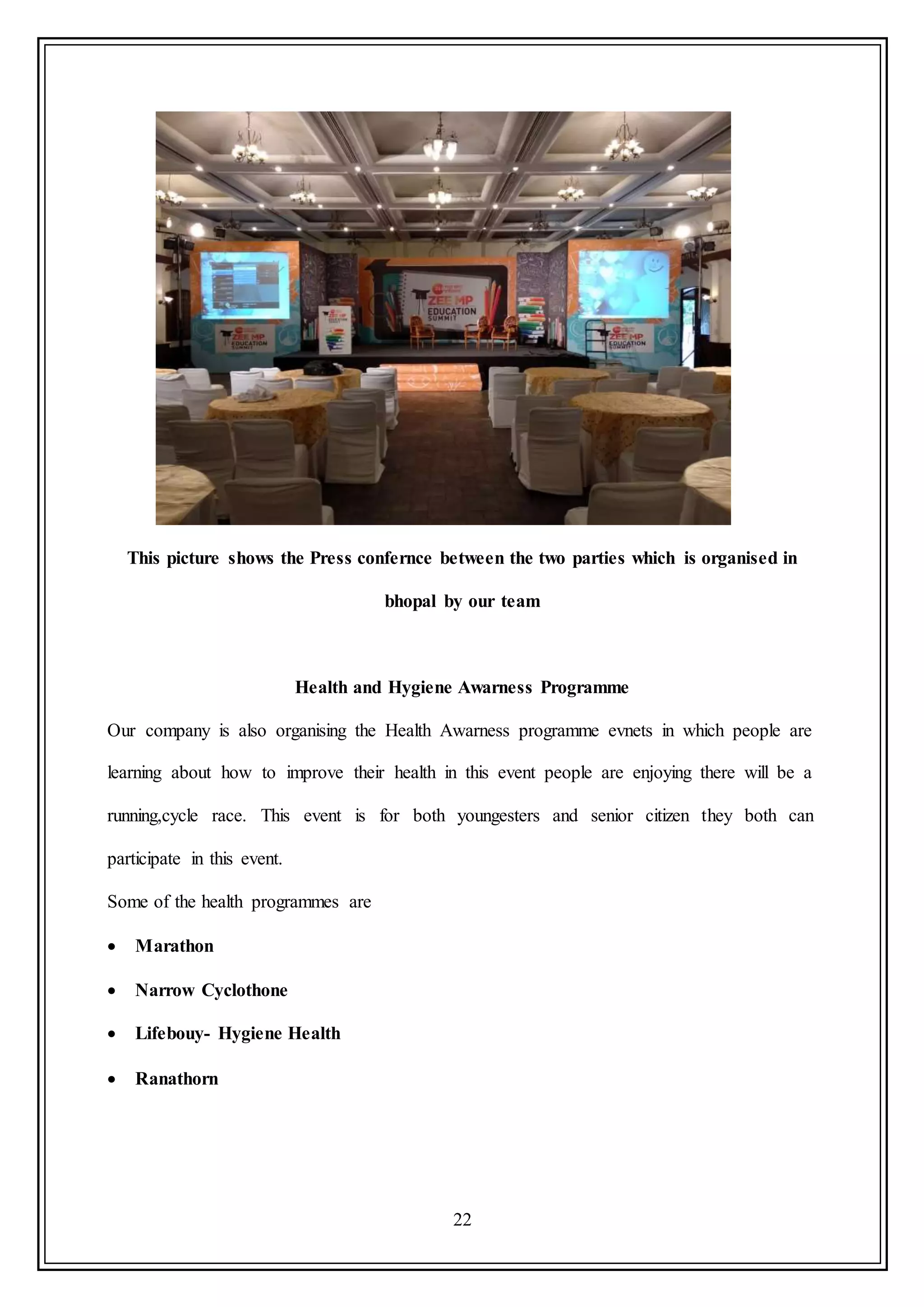 Summer Internship Report on Event Management Company | DOCX