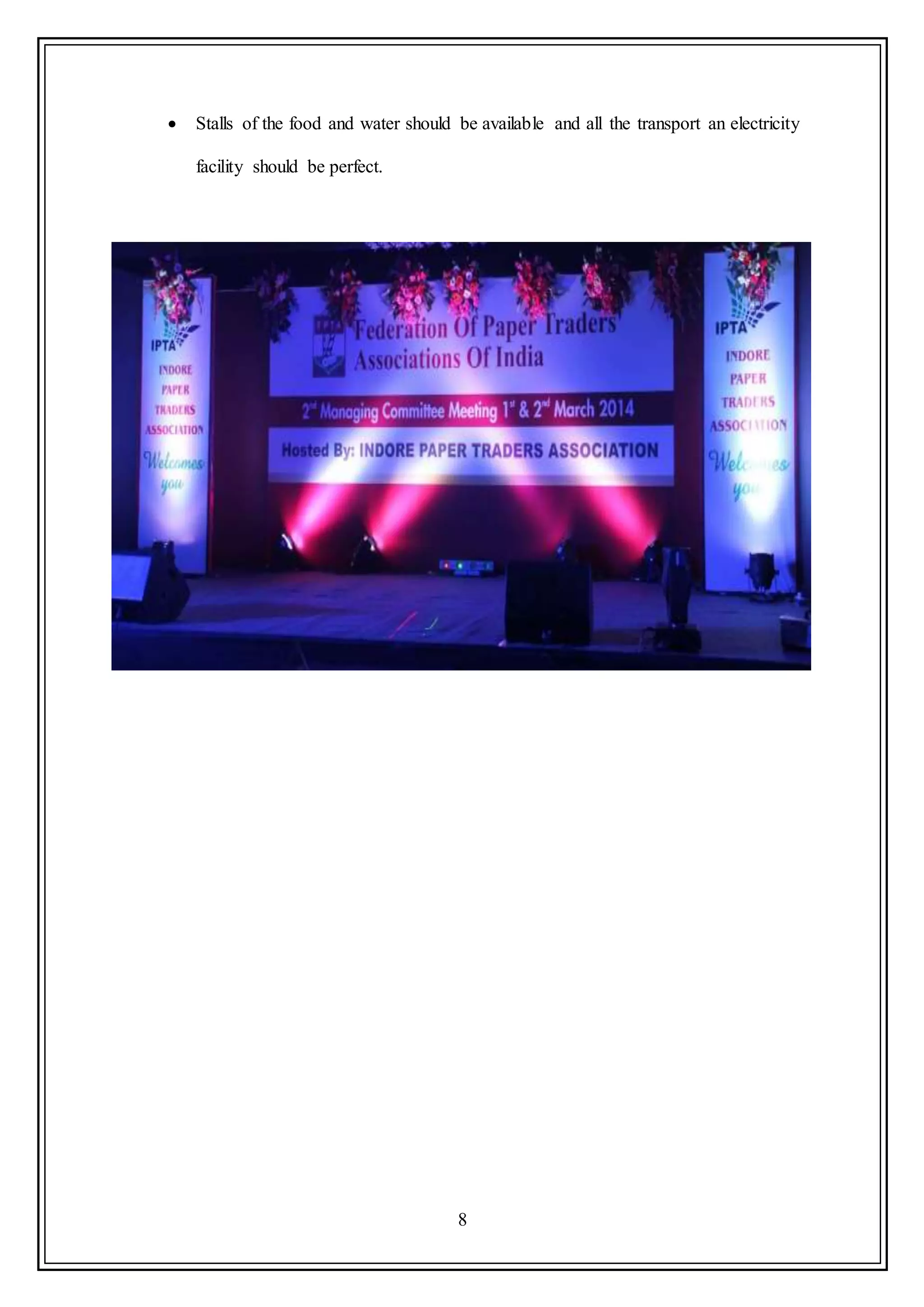 Summer Internship Report on Event Management Company | DOCX