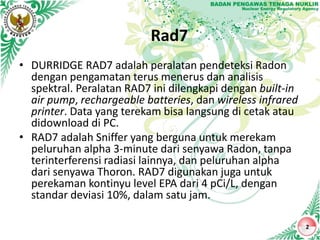 Rad7 Radon Measurement | PPTX