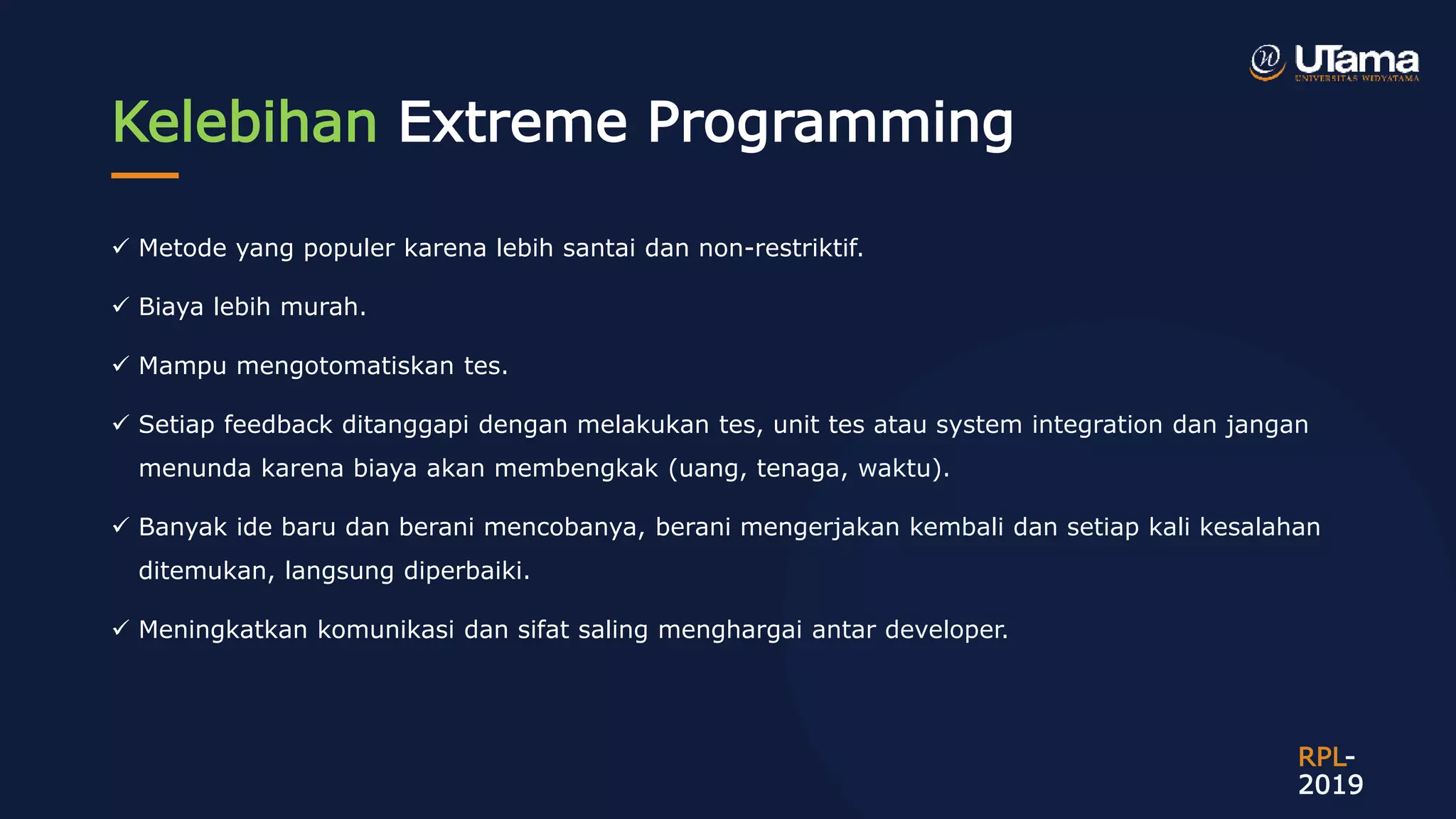 Rad, Agile & Extreme Programming | PPSX