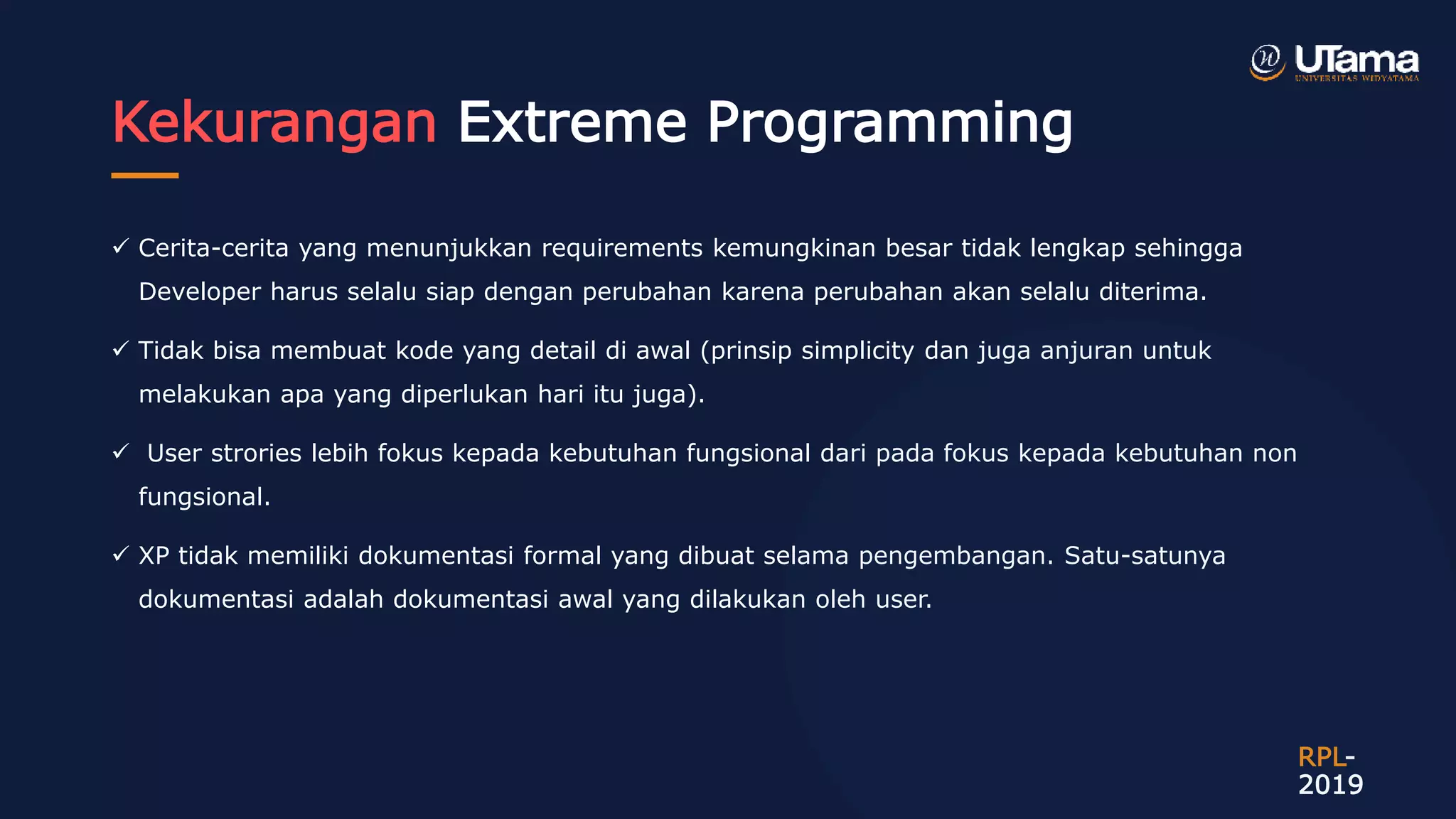 Rad, Agile & Extreme Programming | PPSX