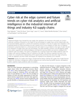 Cyber risk at the edge: current and future trends on cyber risk ...