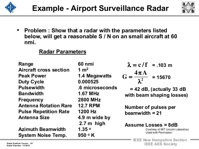 Radar 2009 a 4 radar equation