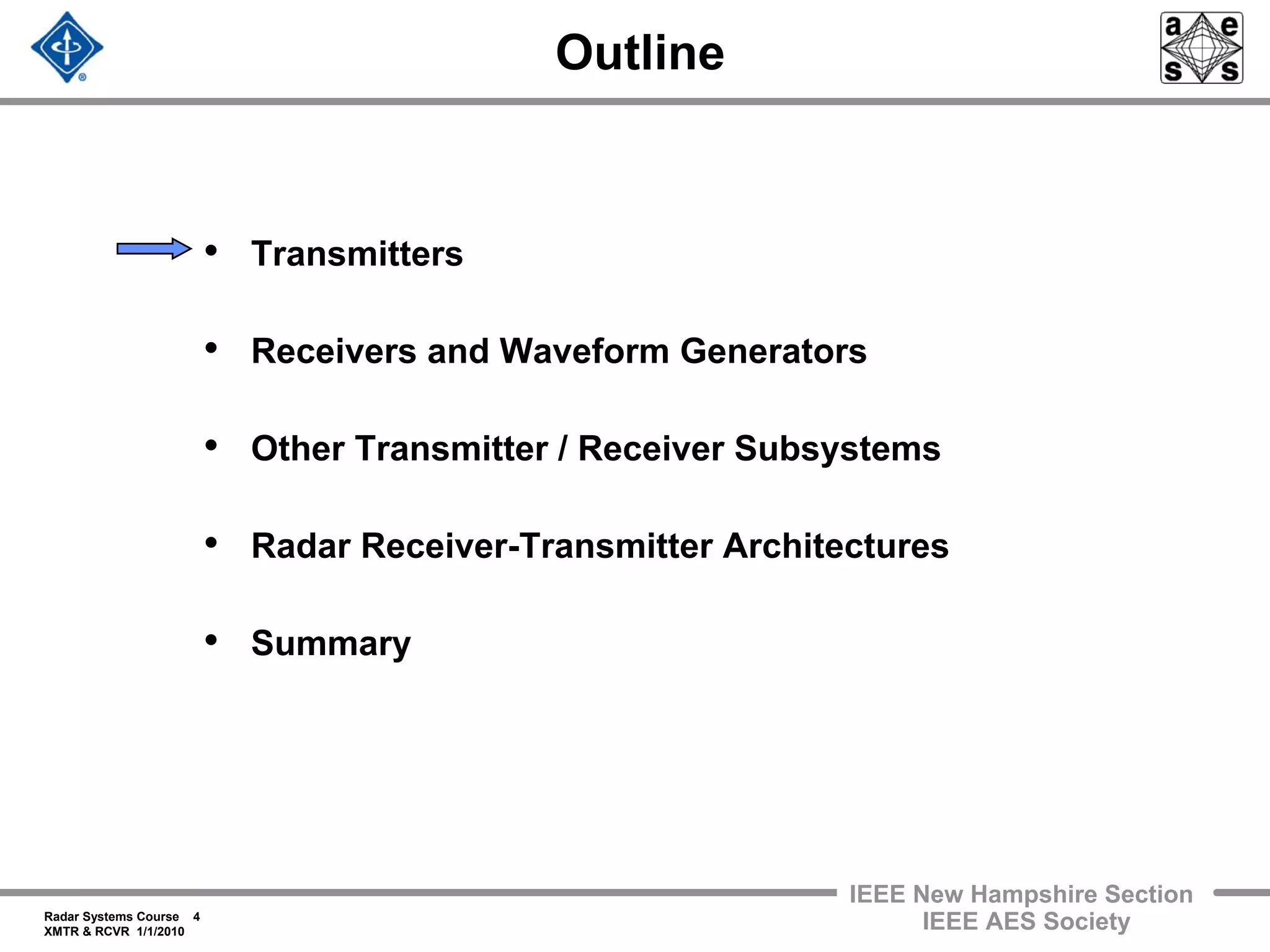 Radar 2009 a 17 transmitters and receivers | PDF