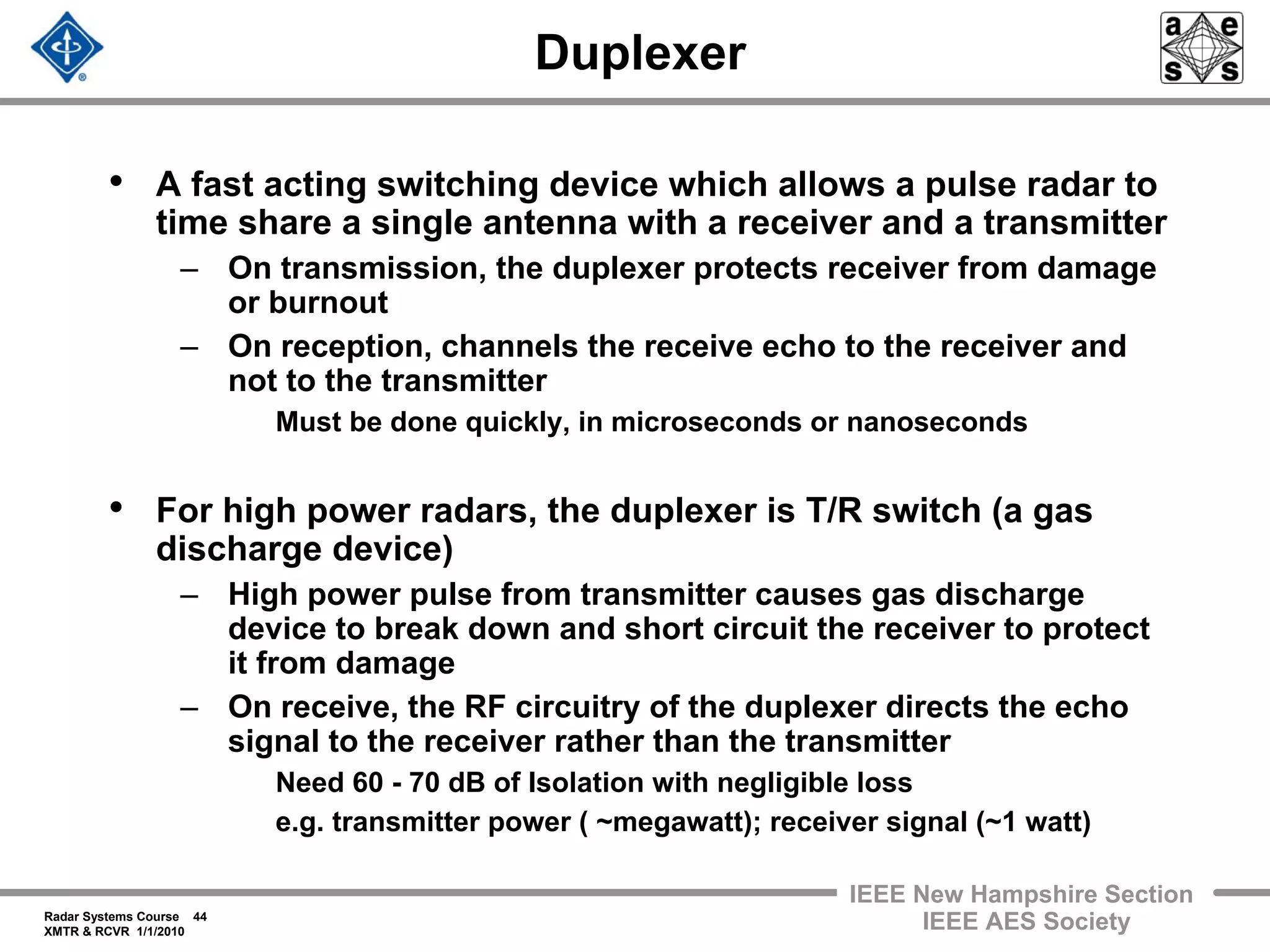 Radar 2009 a 17 transmitters and receivers | PDF