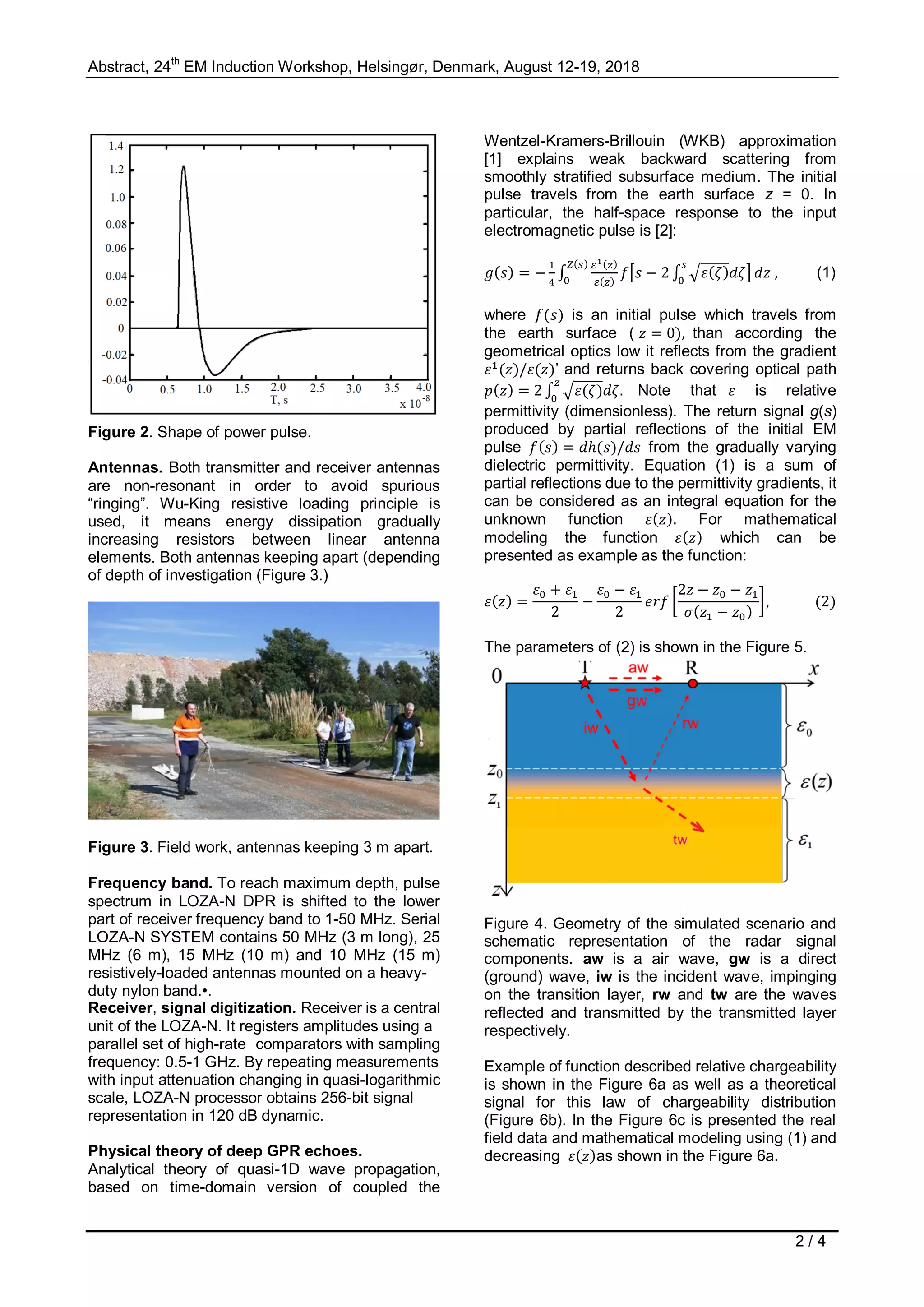 Geo-radar LOZA and it application for sounding high resistive sections ...
