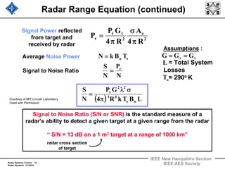 Radar 2009 a 4 radar equation | PPT