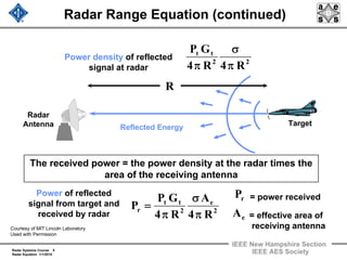 Radar 2009 a 4 radar equation | PPT