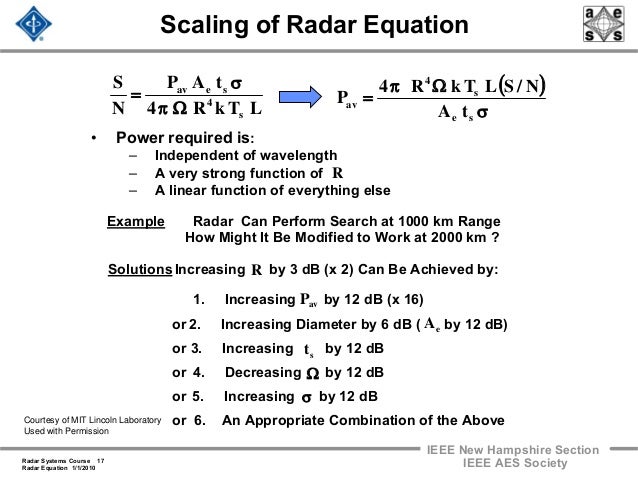 Radar 2009 a 4 radar equation