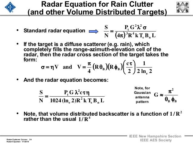 Radar 2009 a 4 radar equation