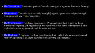 Radar and it's applications | PPTX