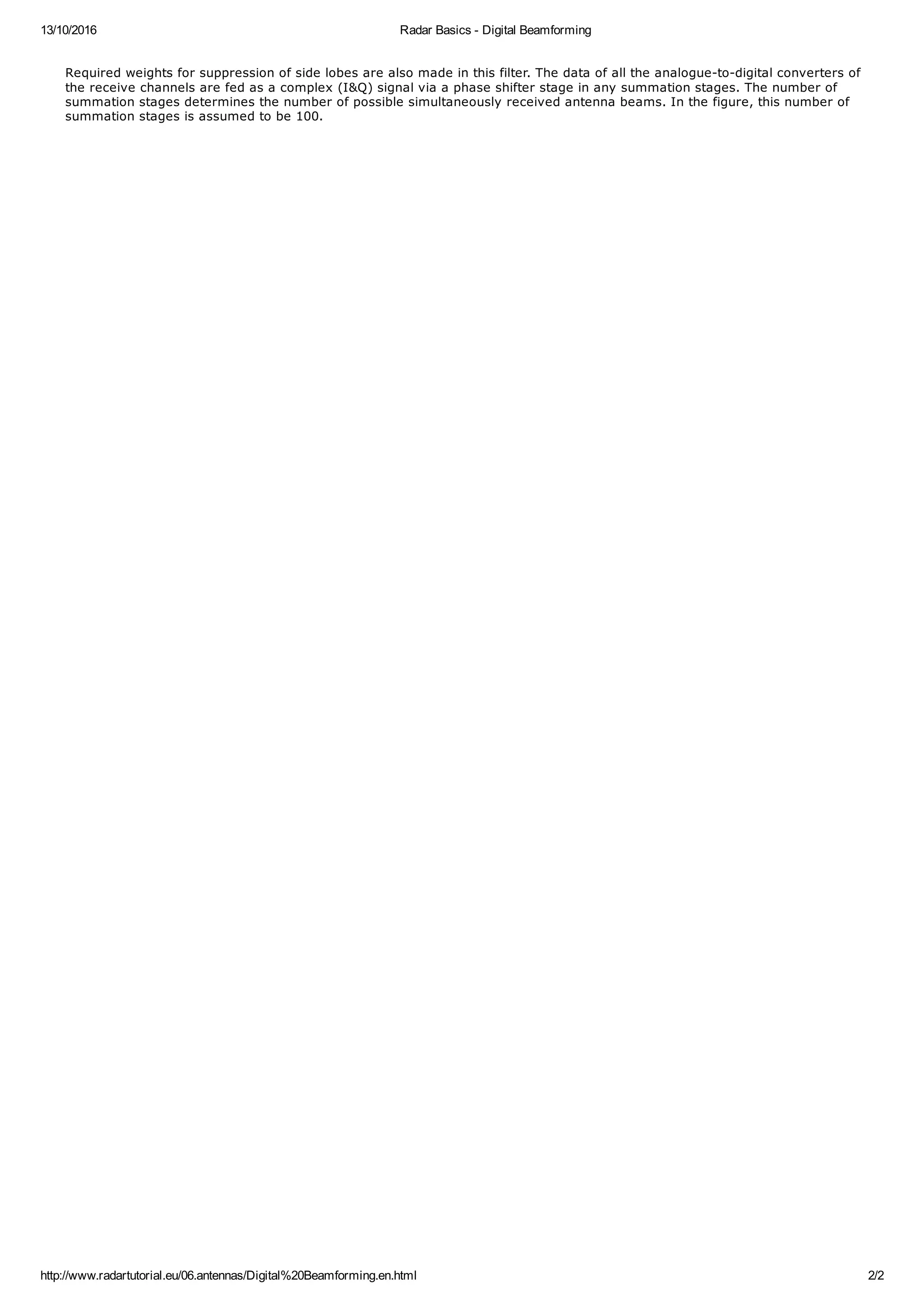 Radar basics digital beamforming | PDF