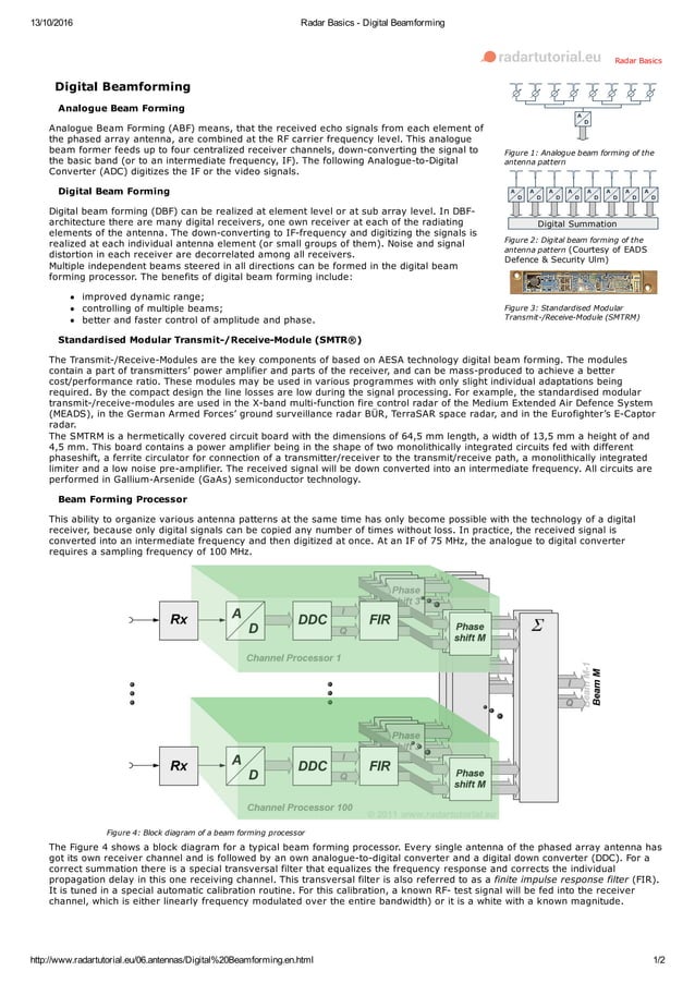 Radar basics digital beamforming | PDF | Digital Audio | Computer Software and Applications