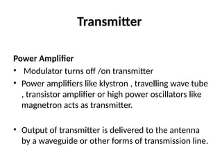 Basic Radar System Block Diagram consists of a transmitter and a ...