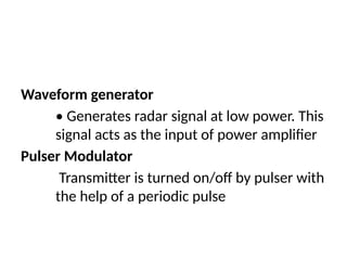 Basic Radar System Block Diagram consists of a transmitter and a ...