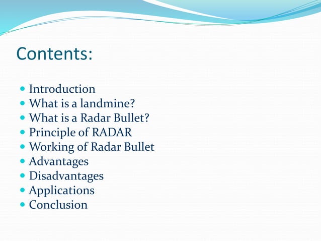 Radar bullet | PPTX | Physics | Science
