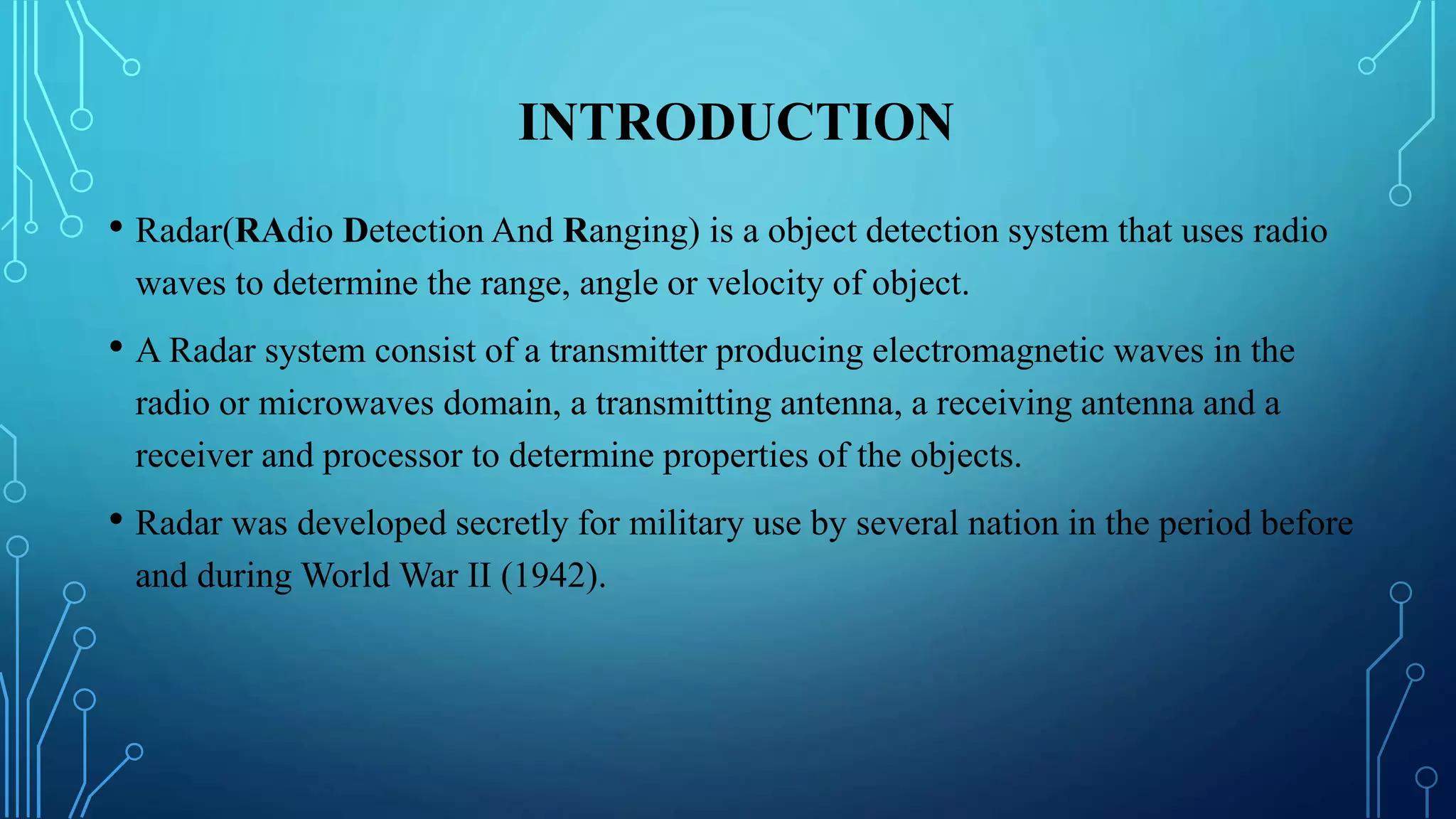 Radar communication | PPTX