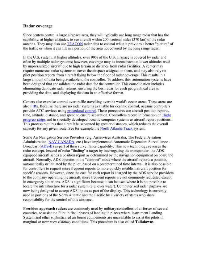 Radar coverage | PDF