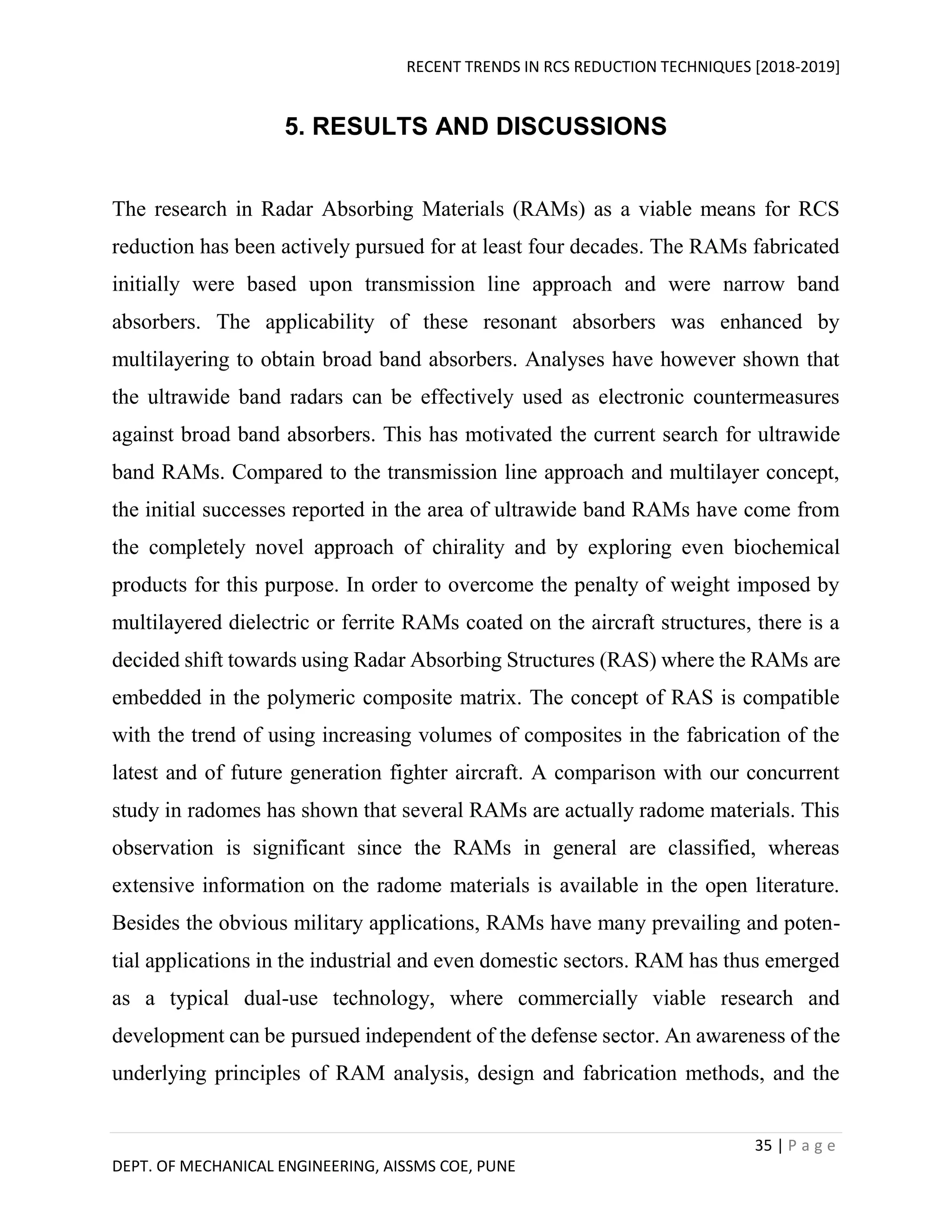 Radar crossection area reduction techniques | PDF
