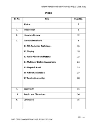 Radar crossection area reduction techniques | PDF