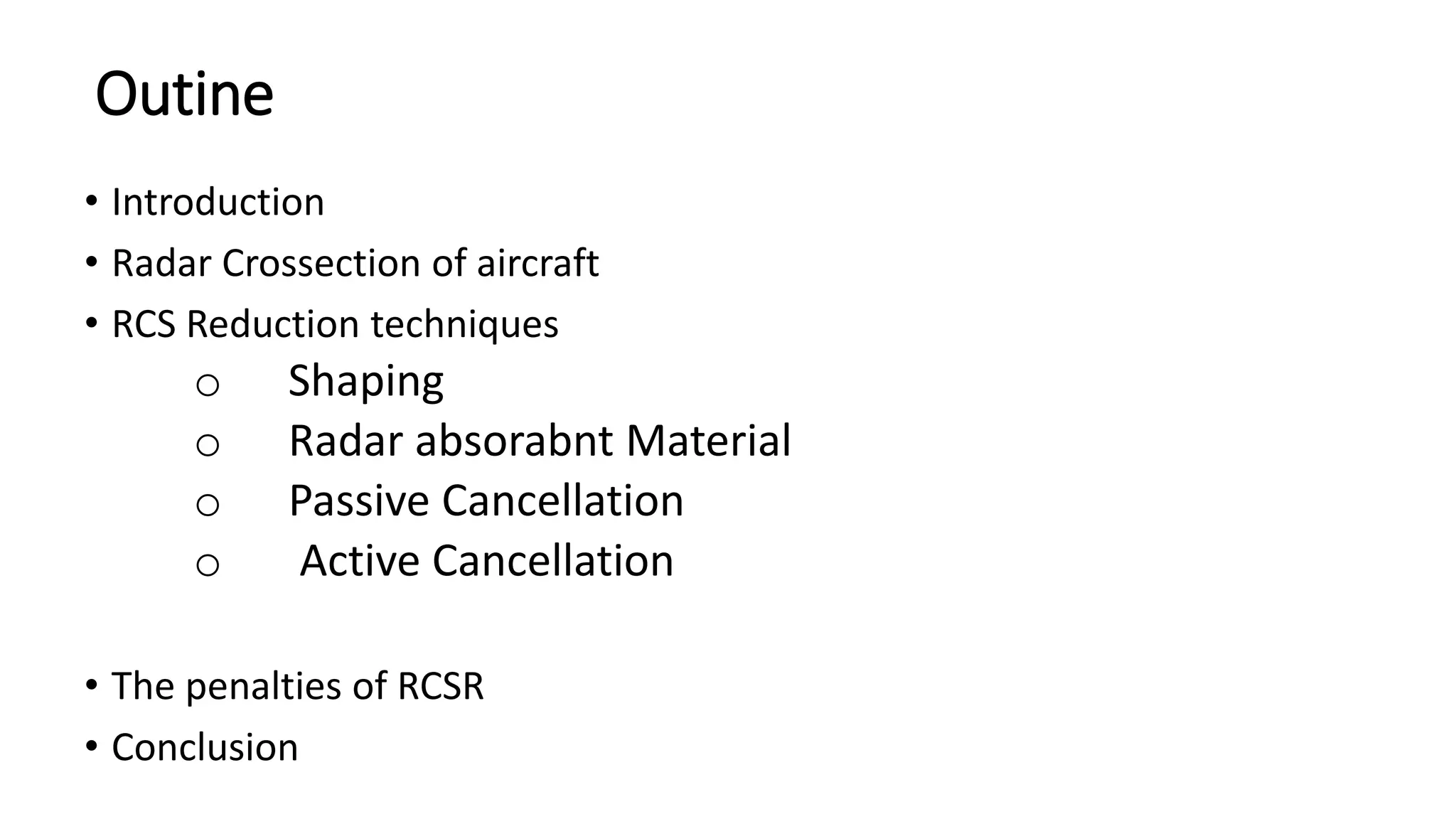Radar crossection area reduction techniques presentation | PDF