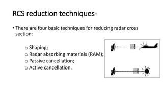 Radar crossection area reduction techniques presentation | PDF