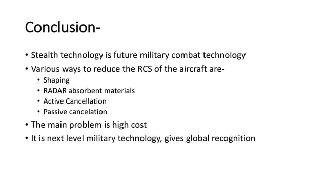 Radar crossection area reduction techniques presentation | PDF