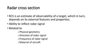 Radar crossection area reduction techniques presentation | PDF