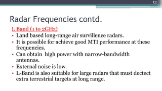 Radar frequencies and applications completed | PPTX