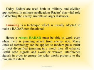 RADAR Jamming and Anti-Jamming | PPT