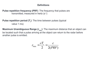 Radar Lecture 1.ppt in Telecomunication engineering | PPT