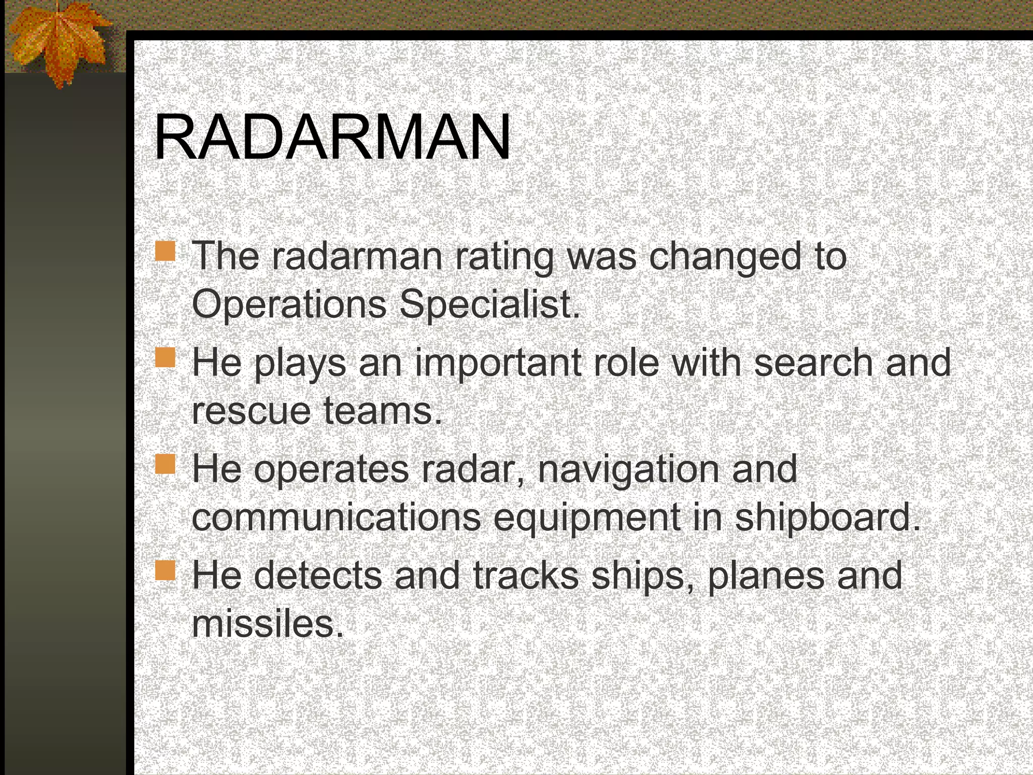 Radarman | PPT